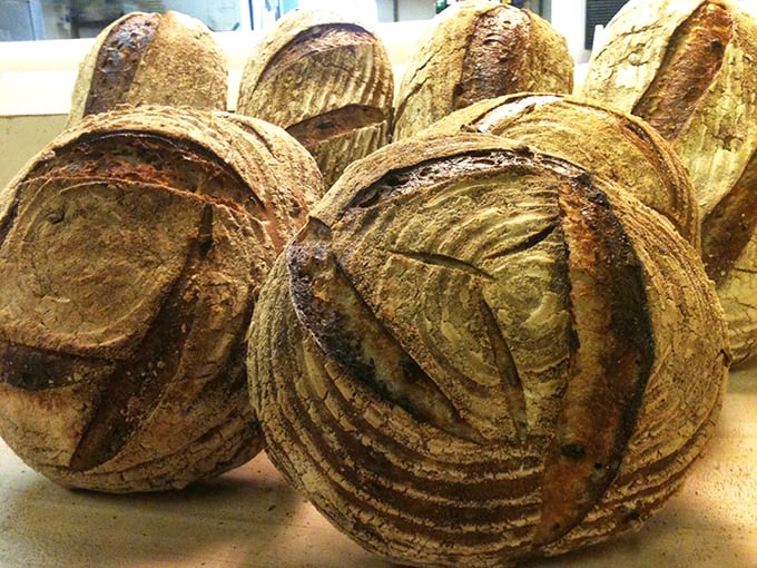 These sourdough loaves aren't just bread, they're a preview of the dough mastery that makes their pizza crust legendary.