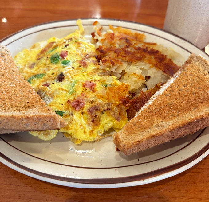 This southern-style omelette packs more colors than a sunset and twice as much satisfaction for hungry souls.