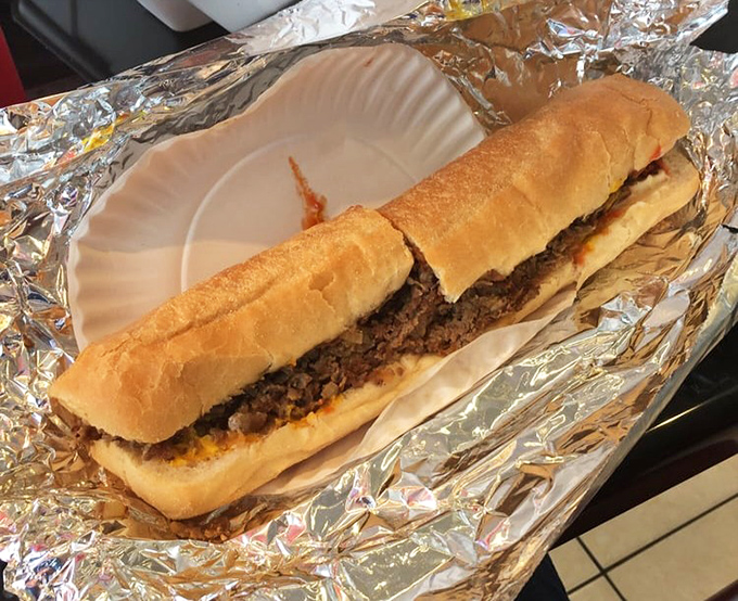 This steak and cheese sub isn't just a sandwich&mdash;it's an architectural marvel of meat and bread that demands to be respected... and devoured.
