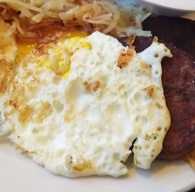 Steak and eggs living in perfect harmony, with hash browns playing the crispy sidekick we all need.