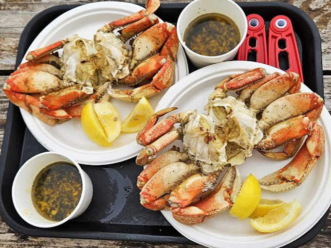 Dungeness crab so fresh it practically introduces itself. "Hello, I'm delicious," it says, while bathing in butter and lemon.