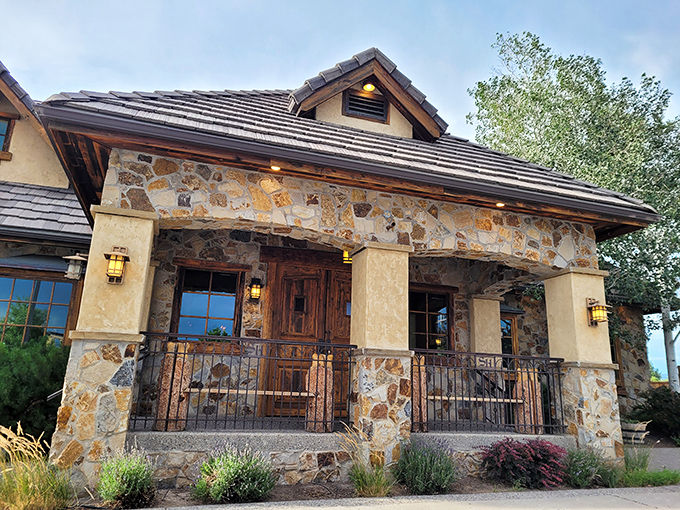 Not all retirement homes need to look like medical facilities. This stone house exemplifies the rustic-luxe architecture available to those seeking Colorado mountain living.