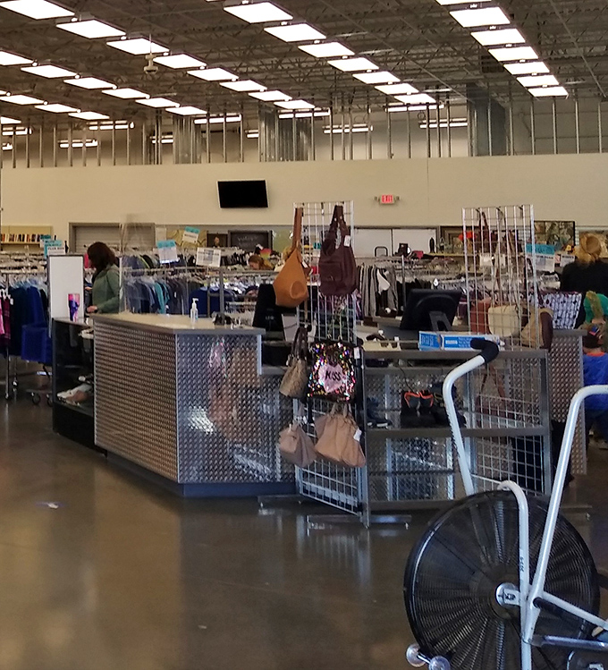 The checkout area buzzes with the energy of successful treasure hunters, each cart telling a different story of discovery and delight.