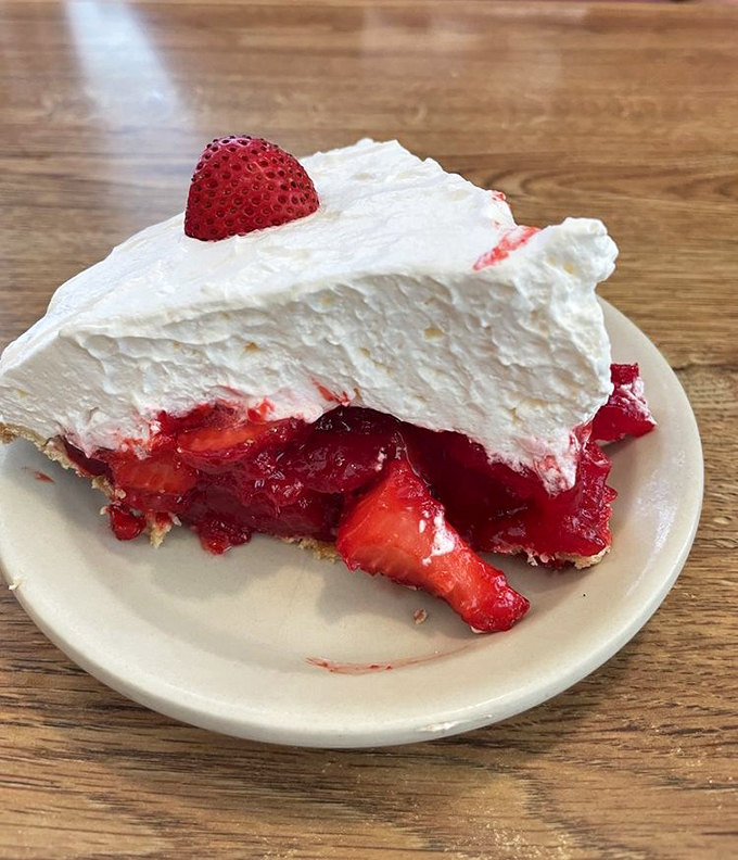 This strawberry cream pie doesn't just whisper "dessert" &ndash; it belts out a Broadway-worthy finale to your meal that demands a standing ovation.