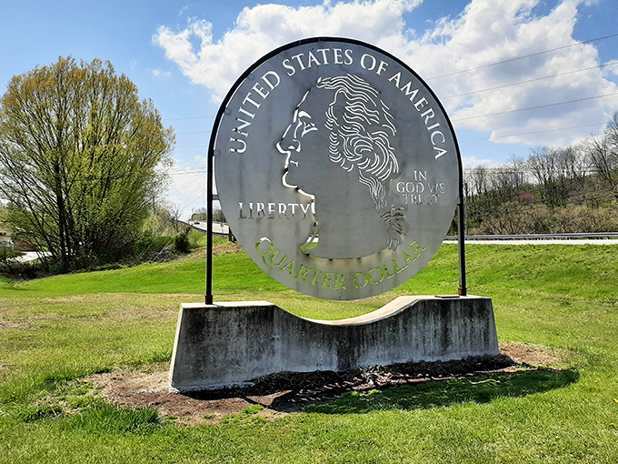Summer's lush greenery provides the perfect setting for this metallic marvel. Even the trees seem to be standing at attention.