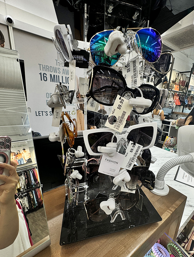 Sunglasses galore! From practical protection to statement pieces that scream "I'm incognito but want you to notice."