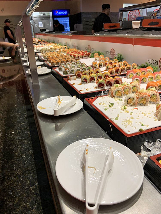 The sushi spread that makes you question if you've died and gone to raw fish heaven. Resistance is futile.