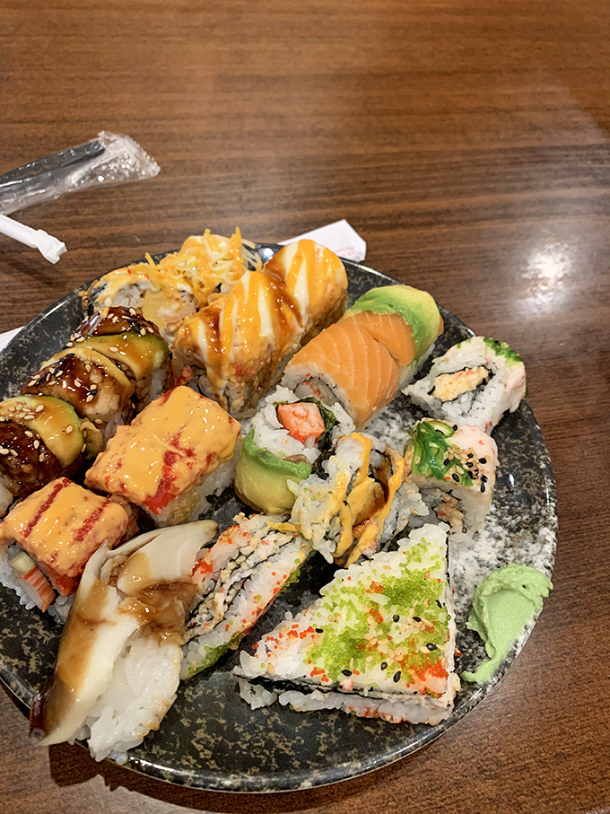 Sushi that's actually fresh at a buffet? It's not a myth&mdash;these colorful rolls are proof that sometimes you can have your cake and eat sushi too.