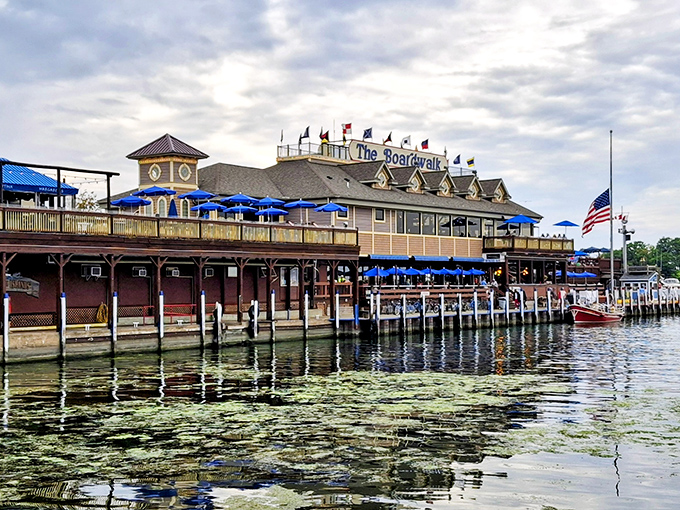 Waterfront dining at its finest! The Boardwalk complex serves up Lake Erie perch with a side of harbor views that no five-star restaurant could match.
