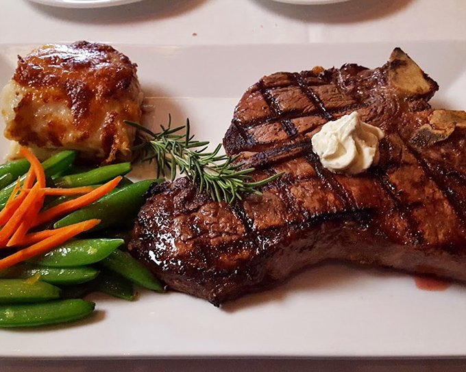 Behold the Harris Steak &ndash; crosshatched grill marks creating a geometric masterpiece that would make both mathematicians and carnivores swoon.