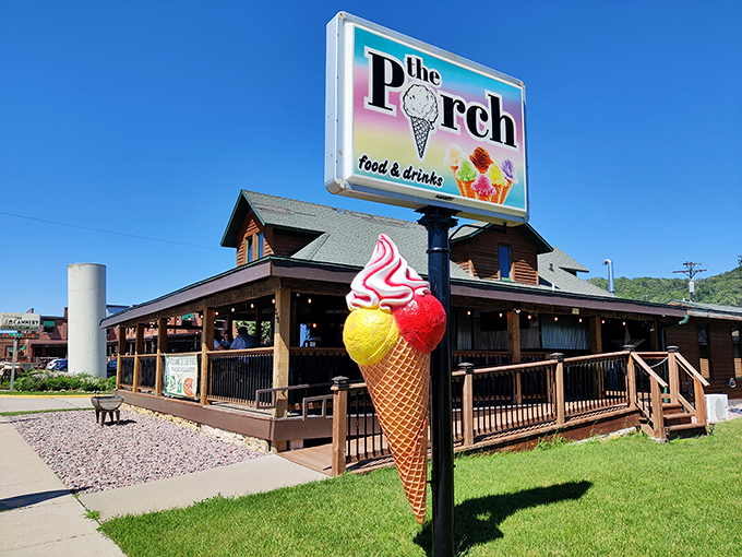 The Porch serves up ice cream with a side of nostalgia, proving that happiness can indeed be scooped and served in a waffle cone.