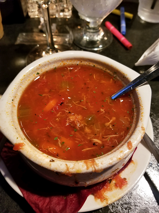 This tomato bisque isn't messing around. Rich, rustic, and the perfect shade of sunset-red—it's the soup equivalent of a warm hug on a cold day.