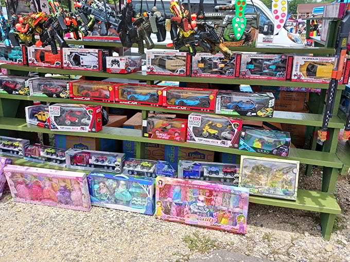 Childhood dreams stacked three shelves high&mdash;these toys represent that magical intersection where nostalgia meets "I'm definitely buying this for the kids."