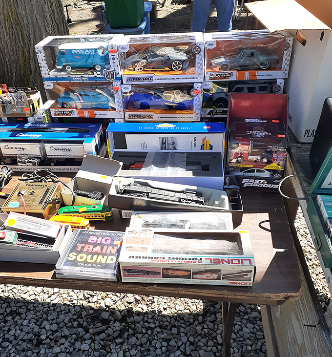 Miniature car heaven for collectors young and old. That PanAm truck would make any transportation enthusiast hit the brakes.