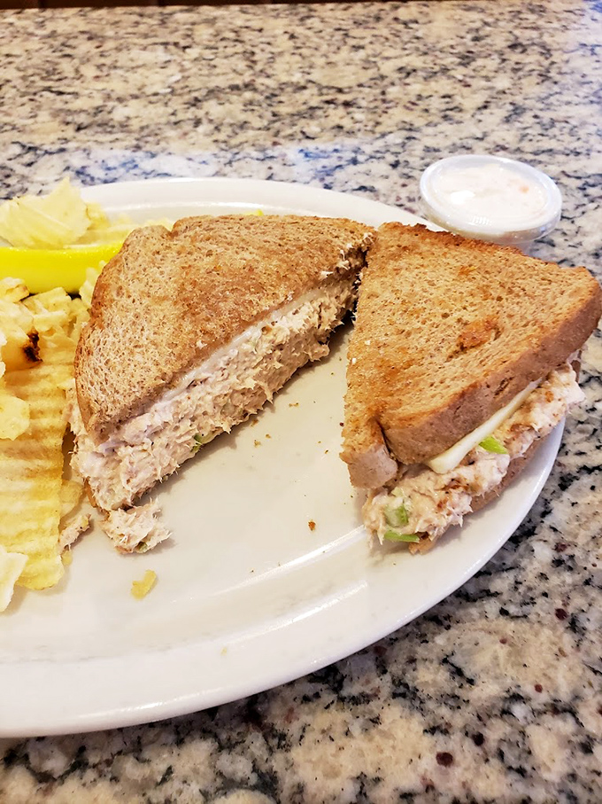 A tuna melt that actually melts&mdash;perfectly grilled bread giving way to creamy tuna salad that makes lunch feel like a warm hug.