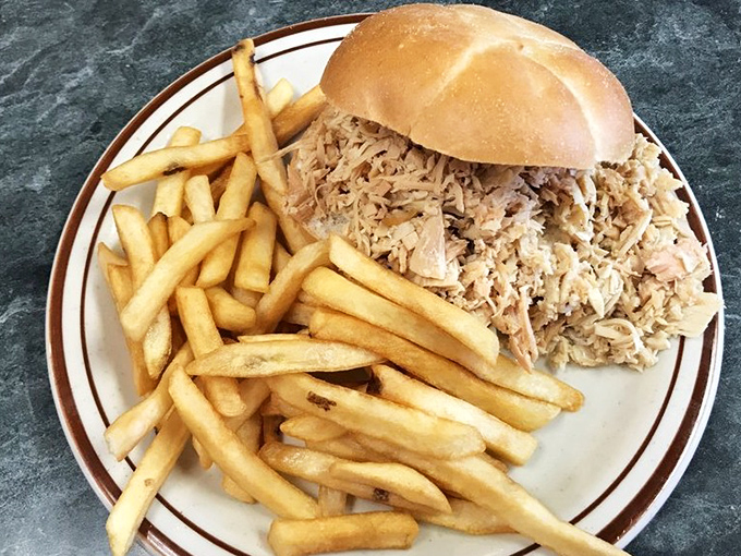 This BBQ turkey sandwich isn't trying to impress anyone with fancy plating&mdash;it's too busy delivering straightforward deliciousness with those perfect fries.