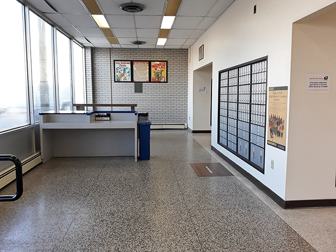 Peru's post office interior maintains that timeless government simplicity&mdash;where stamps cost less than a fancy coffee and conversations are always free.