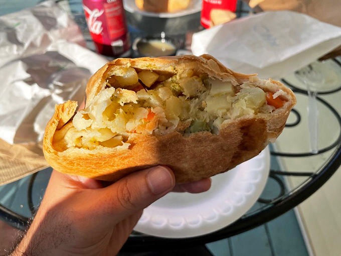 Vegetarians rejoice! This veggie-packed pasty proves that meatless options can be just as satisfying as their beefy counterparts.