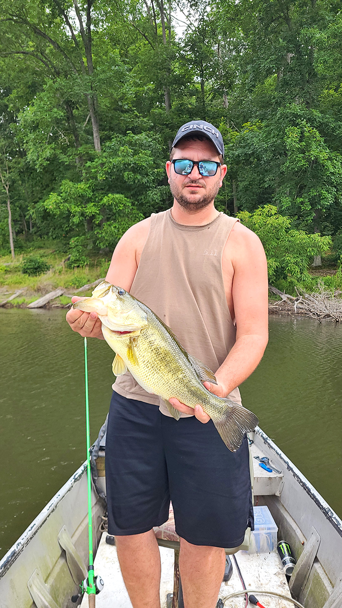 "I caught dinner and bragging rights!" Lake Hope's bass don't just bite—they pose for photos that'll make your fishing buddies green with envy.