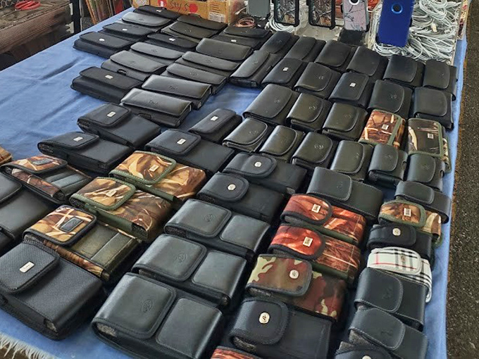 Wallet wonderland! Leather accessories as far as the eye can see&mdash;proving that organization and style can indeed come at bargain prices.