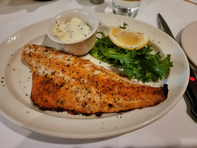 Perfectly seasoned walleye that proves landlocked Kentucky knows exactly how to handle seafood with impressive skill and delicious results.