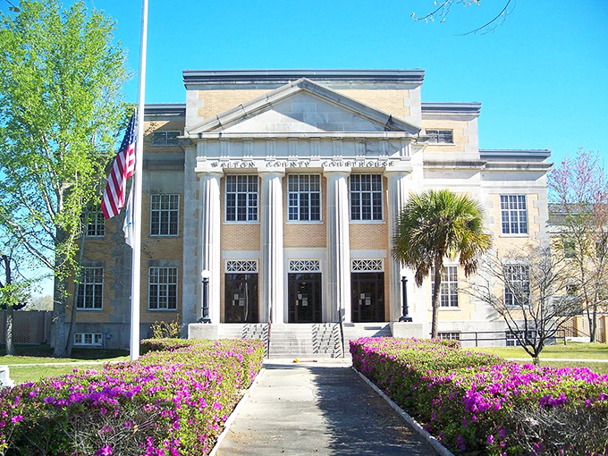 The Walton County Courthouse stands like a Southern gentleman in a seersucker suit&mdash;formal, dignified, and ready for business.