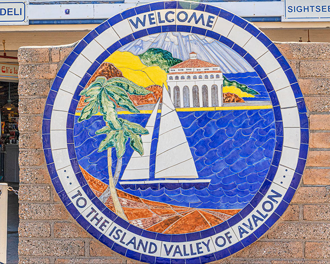 Avalon's welcome mosaic tells you everything you need to know&mdash;you've arrived somewhere special, where sailing, sunshine, and island life converge.