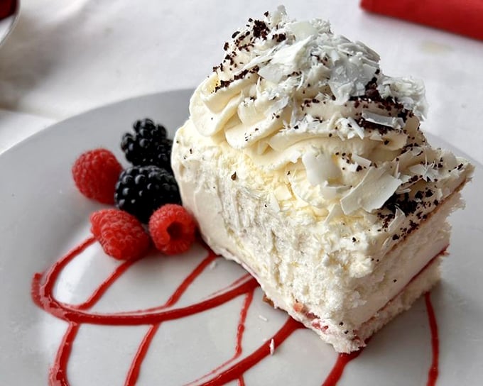 This white chocolate mousse cake with fresh berries isn't just dessert&mdash;it's what clouds would taste like if they went to culinary school.