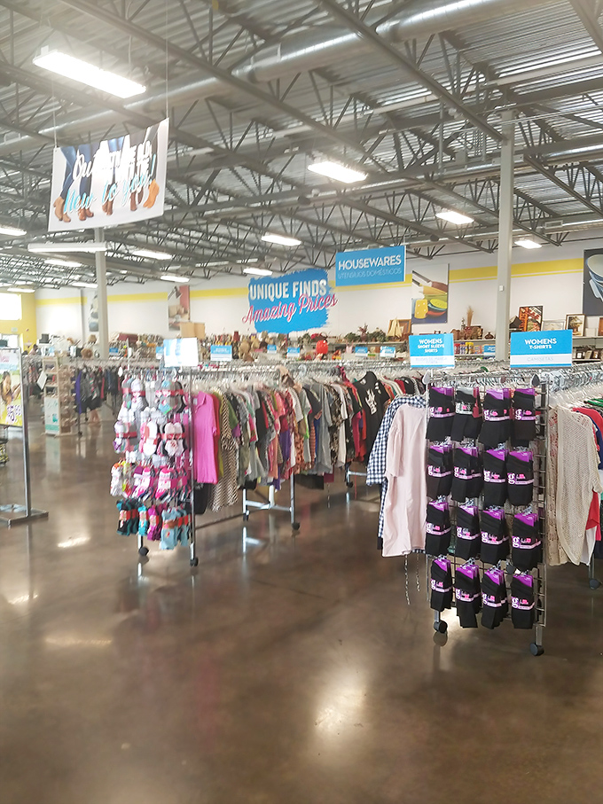 The women's section proves that one person's "never wore it" is another's new favorite outfit.