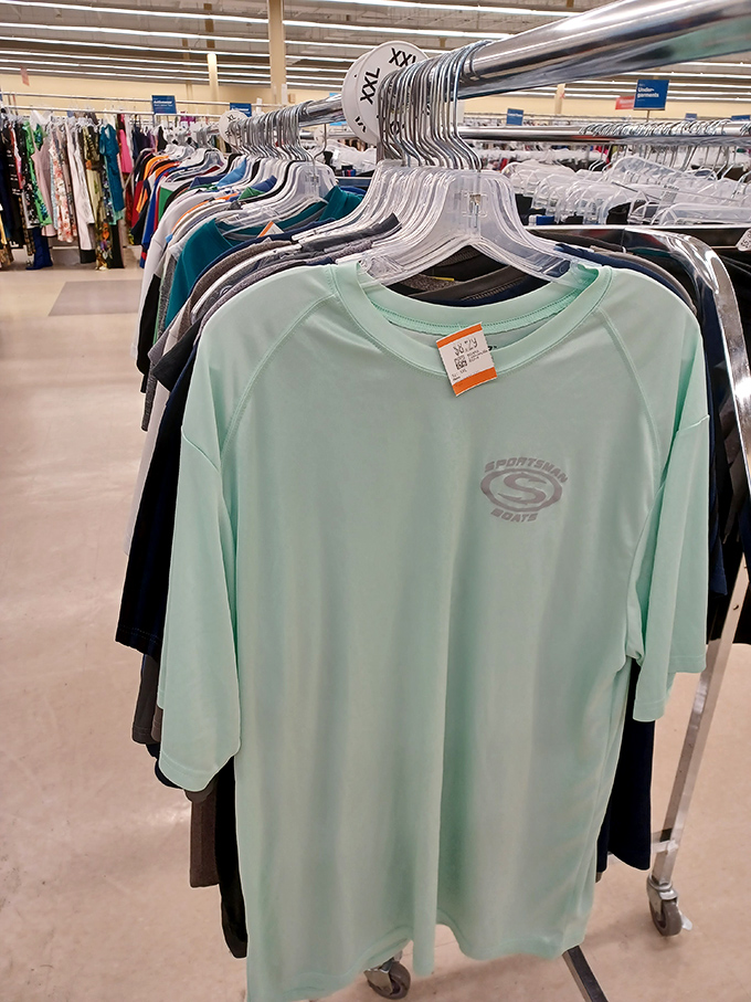 Rack after rack of possibilities. That mint green shirt might have someone else's memories, but it's ready to make new ones with you.