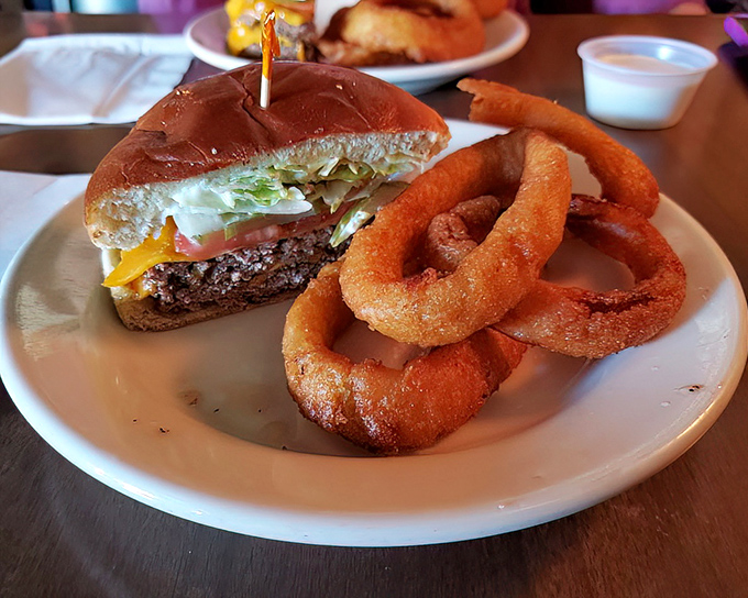 The classic Zip Burger with onion rings &ndash; a duo that's been making Ohioans smile since before Instagram food photos were even a concept.