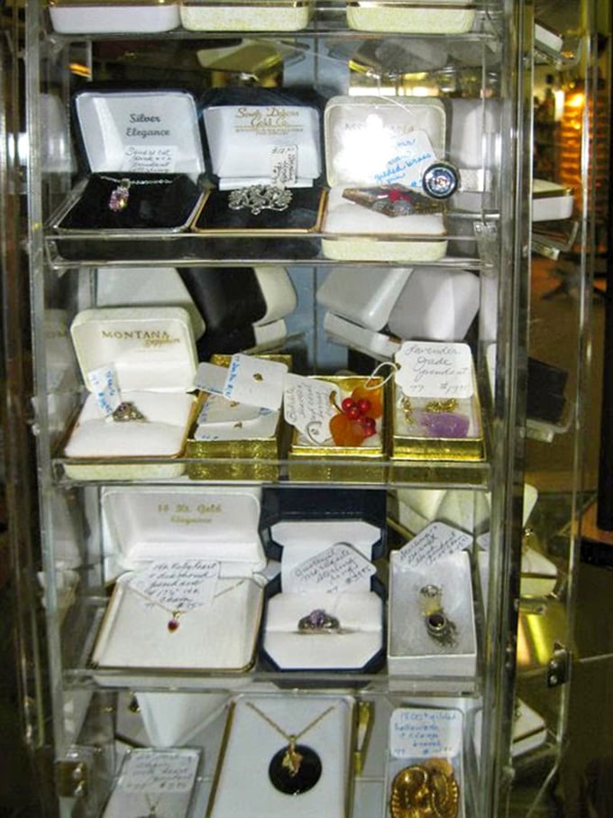 Vintage jewelry displayed like the treasures they are, each piece waiting to tell its story on someone new. 