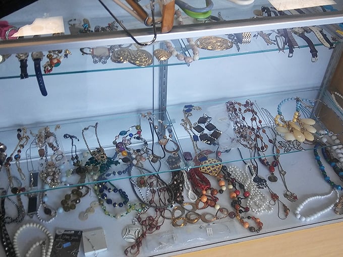 Jewelry cases glimmer with possibilities&mdash;vintage pearls and contemporary pieces alike waiting for their second act on new necklines.