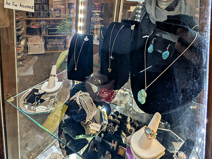 The jewelry case&mdash;where someone's relinquished treasures become your new conversation pieces, each with stories you'll never know but can reimagine.