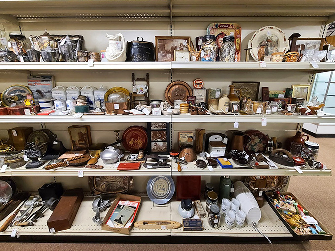 Shelves groaning under the weight of yesterday's treasures&mdash;each item whispering, "Take me home, I've got stories to tell."