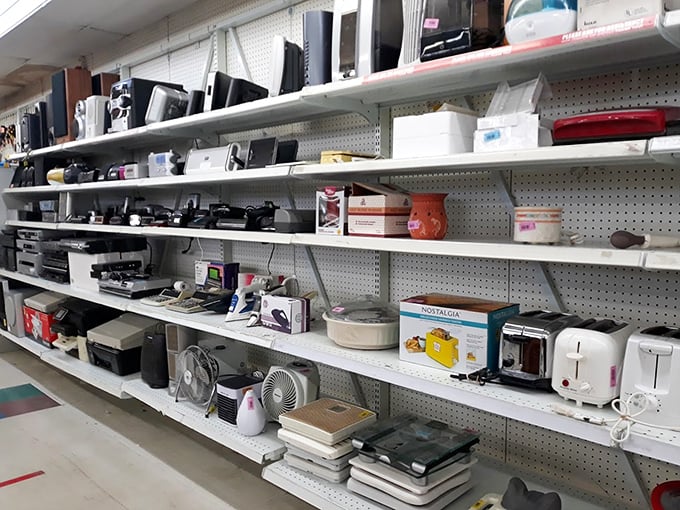The appliance aisle – where toasters, blenders, and coffee makers enjoy their retirement until called back to kitchen duty.