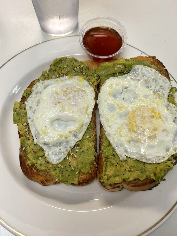 Avocado toast that bridges the generation gap &ndash; Boomers and Millennials finally finding common ground on perfectly toasted bread with sunny-side eggs.