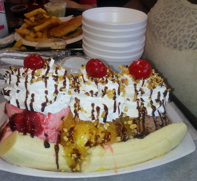 The banana split that launched a thousand diet cheat days &ndash; a sweet symphony of ice cream, fruit, and toppings that makes adults giggle like kids.