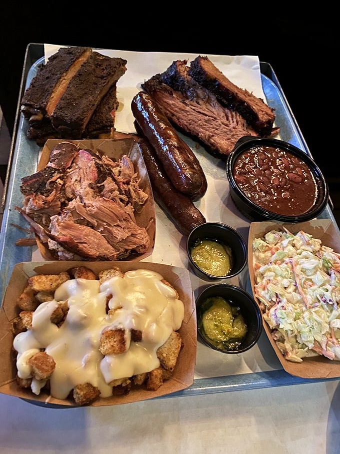 The barbecue United Nations&mdash;where brisket, pulled pork, sausage, and sides gather for a summit on your taste buds.