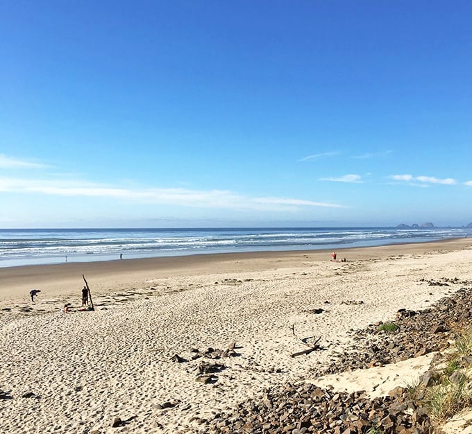 Miles of pristine sand stretch endlessly, perfect for contemplating life's big questions or simply forgetting them.