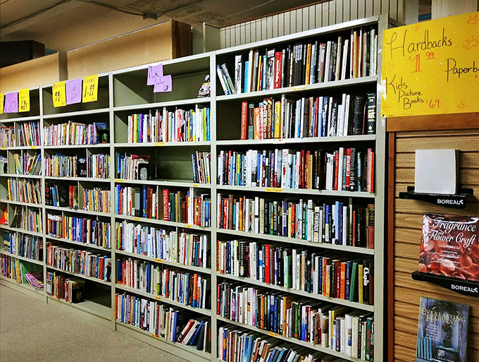The book section rivals small-town libraries, with spines telling stories before you even crack them open. Literary treasures at fingertip level!