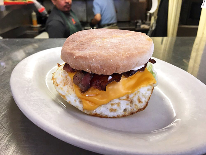 The breakfast sandwich&mdash;an architectural marvel of egg, cheese, and bacon on an English muffin. Portable perfection that makes fast food chains weep with inadequacy.