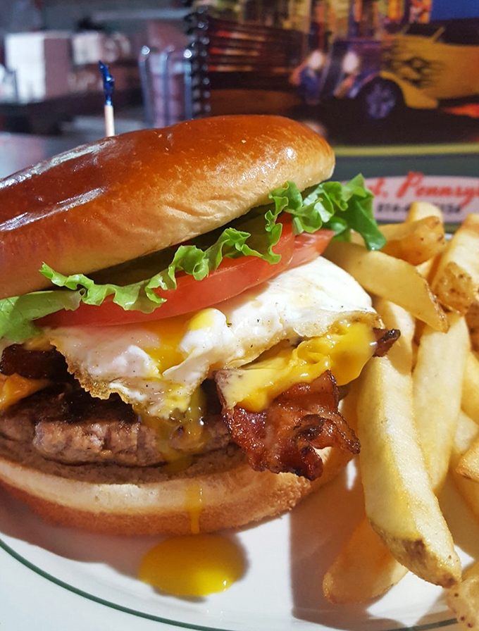 The Good Morning Burger doesn't just break your fast – it demolishes it with a sunny-side-up egg dripping liquid gold onto a perfect patty.
