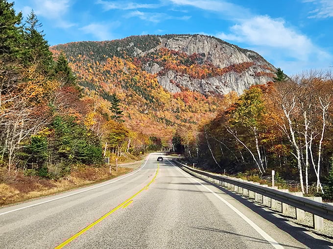 The road through Crawford Notch proves some commutes are worth savoring &ndash; definitely not your average Monday morning drive.