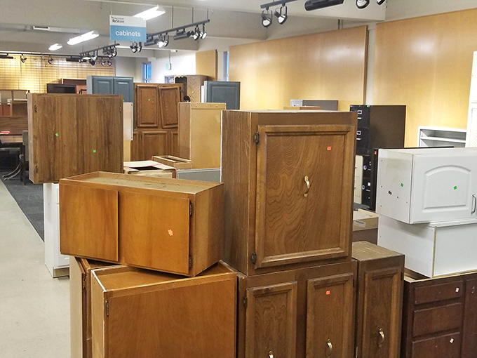 Cabinet fever dream or DIY paradise? It's a wooden wonderland where your kitchen renovation fantasies come to life.