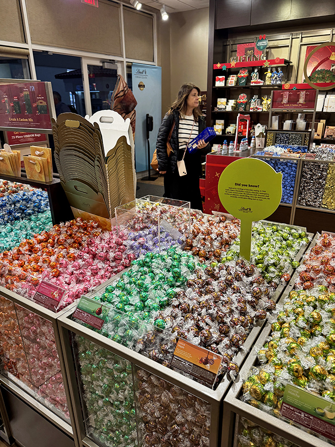 Lindt's chocolate paradise proves that sometimes the sweetest deals at the outlets aren't on the clothing racks. Diet resolutions come here to die a delicious death.