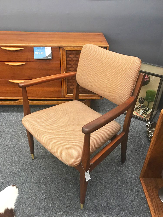 This mid-century chair isn't just furniture&mdash;it's time travel. Sit here and you can practically hear The Beatles on the hi-fi and ice clinking in martini glasses.