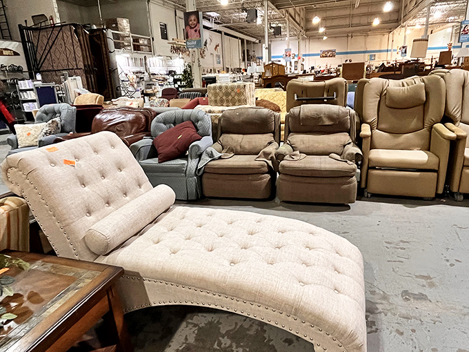 The chair lineup looks like a furniture family reunion&mdash;from dignified recliners to that chaise lounge your therapist wishes they had.