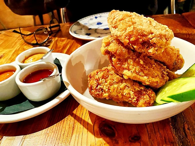 These chicken wings aren't just crispy; they're what other fried chicken dreams of becoming when it grows up.