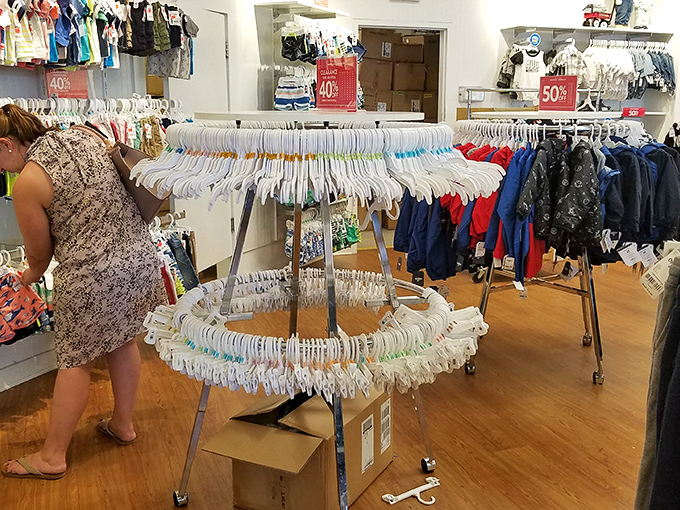 Tiny hangers holding tinier clothes that cost less than your morning latte &ndash; parenting just got easier.